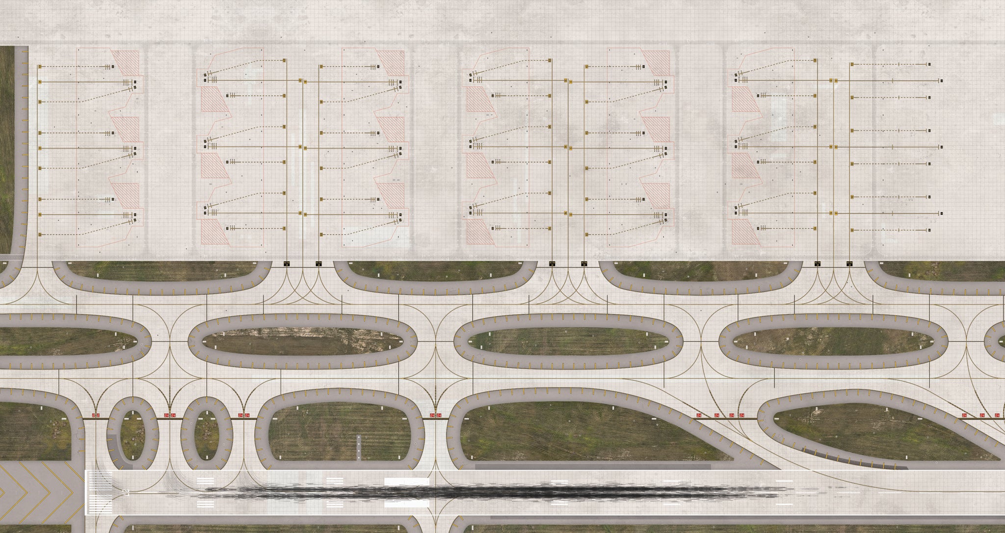 3 Terminal International Extended 132 x 70 – Layover Layouts